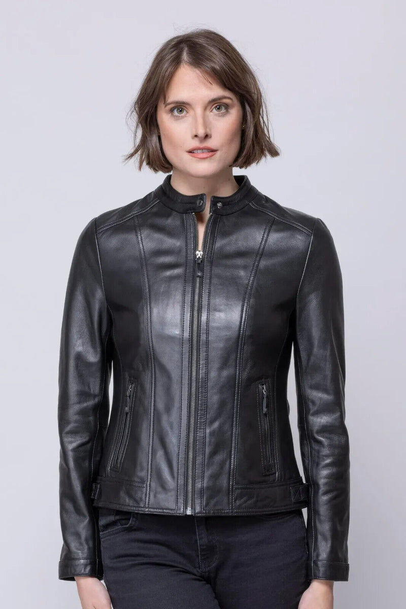 Unmi Pure Leather Jacket Women Black Biker Motorcycle Luxury – Prime Leather Studio