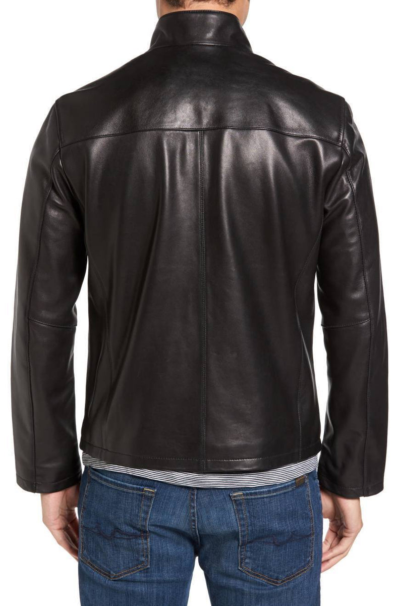 Hashi Black Biker Leather Jacket Men 100% Pure Motorcycle – Prime Leather Studio