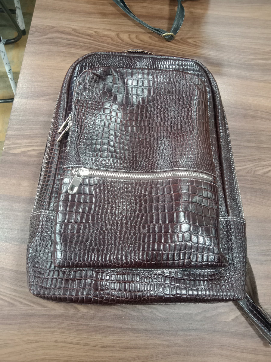 Tuff Premium Pure Leather Backpack Bags Brown for Men and Women – Prime ...