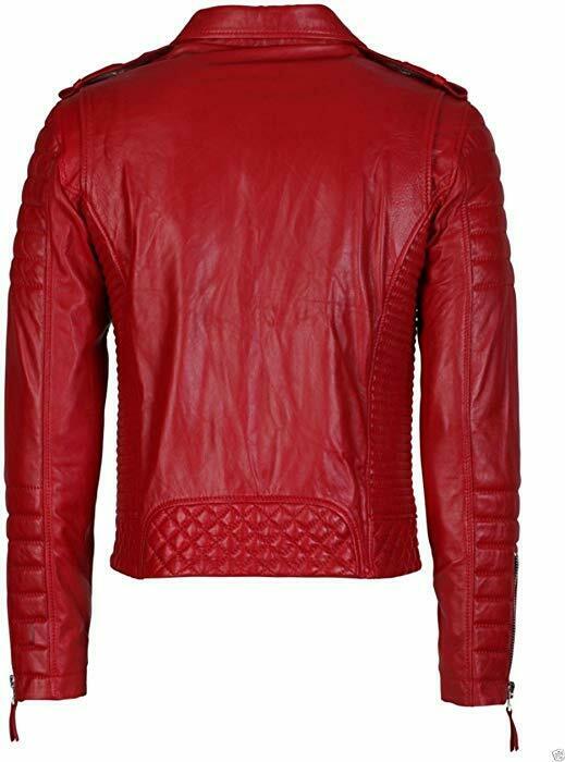 Seri Red Leather Jacket Men 100% Pure Original – Prime Leather Studio
