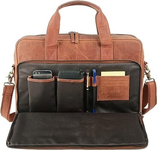 Taurus Pure Leather Laptop Bags for Men and Women Premium Luxury ...