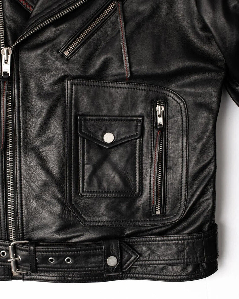Florida Pure Men Leather Jacket Black Casual Fashion Luxury Winter Wea ...